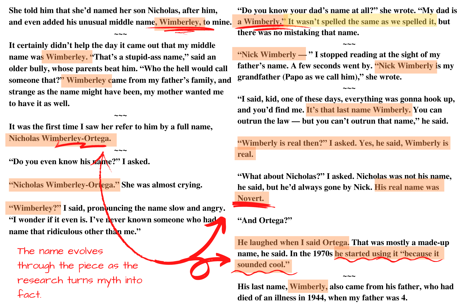 My Middle Name was Wimberley: An Annotated Interview with Nicholas ...